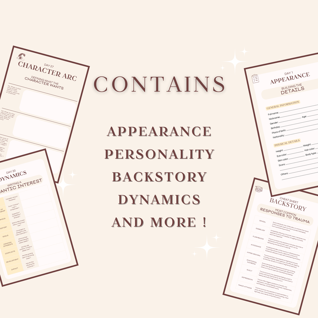 30-DAYS CHARACTER TEMPLATE